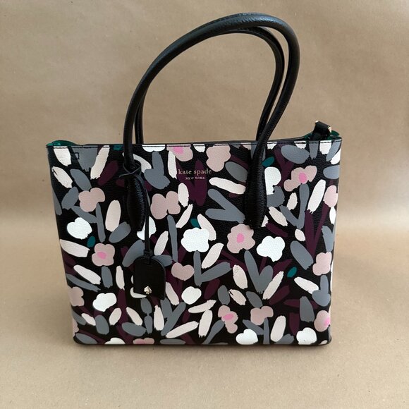 kate spade | Bags | Kate Spade Eva Fete Floral Medium Top Zip Satchel ...